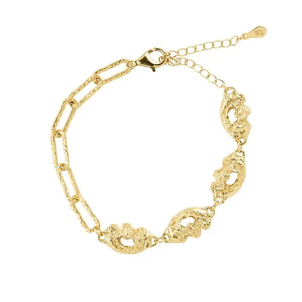 BALLINGER JEWELLERY Molten Chain Link Adjustable Bracelet