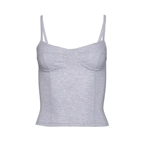EARTH BODY Rim Corset Ribbed Tank