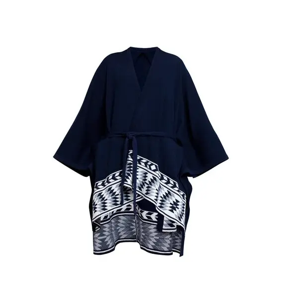 RUMOUR LONDON Ivana Merino Wool Asymmetrical Cape