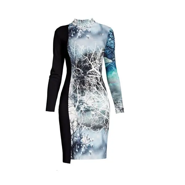 RUMOUR LONDON Whimsy Jersey Print Dress