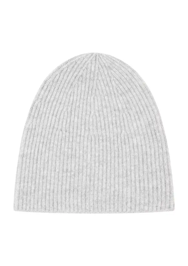 LOOP CASHMERE Cashmere Beanie In Quiet Foggy - Grey