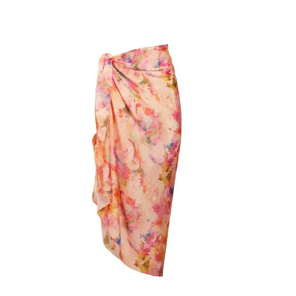 YOMISMA Peach Poppy Sarong - Orange