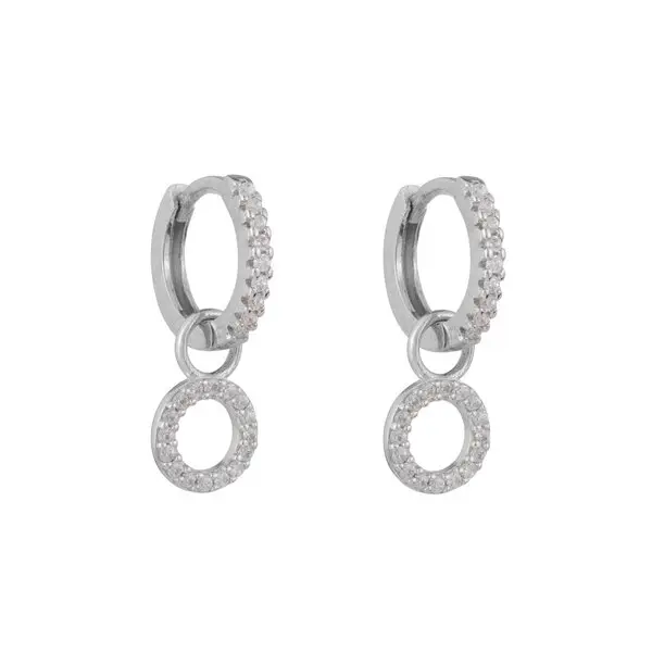 BALLINGER JEWELLERY Circle Drop Hoops Everday Huggie Earrings