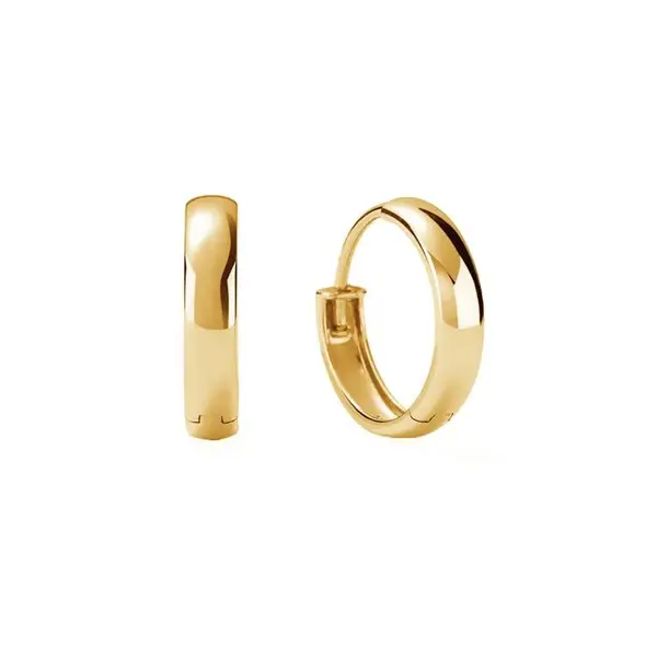 NAZZAR Tube Huggie Hoop Earrings - Gold