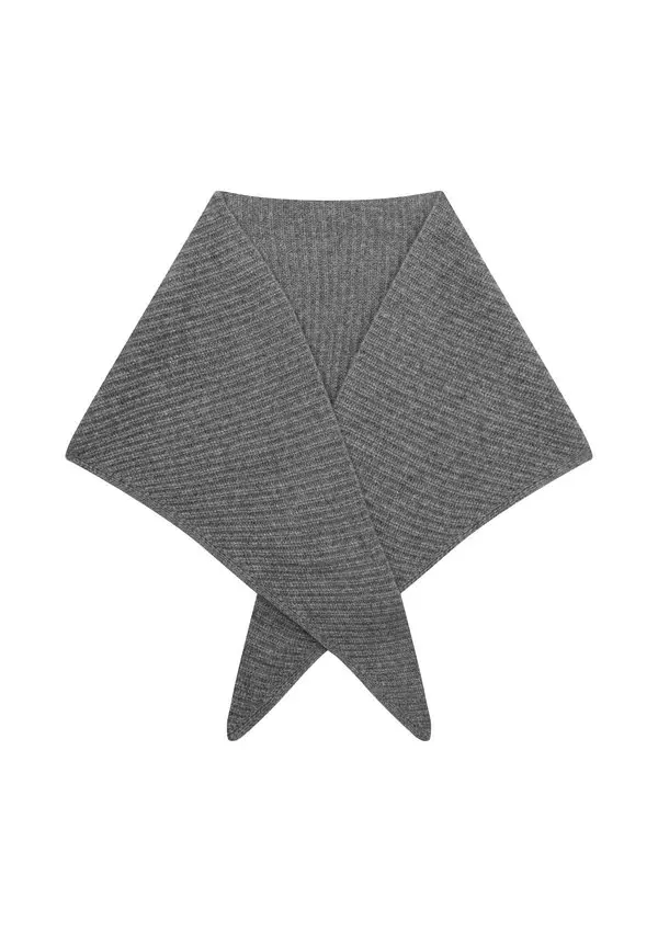 LOOP CASHMERE Cashmere Triangle Scarf In Pewter - Grey