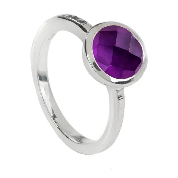 NEOLA DESIGN Sterling Stacking Ring Amethyst Estella