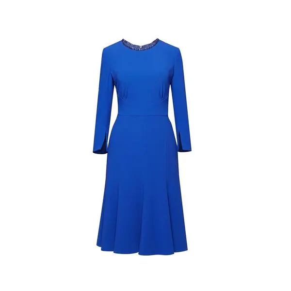 RUMOUR LONDON Christina Royal Fluted Dress