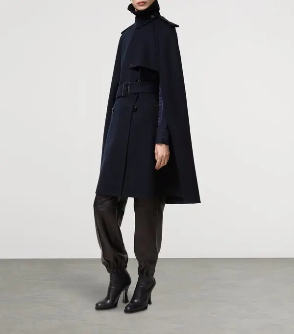 Burberry Wool Belmont Trench Cape