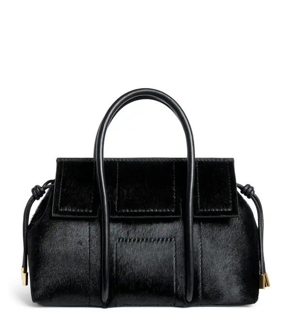 Harrods Small Calf Hair Marcie Shoulder Bag