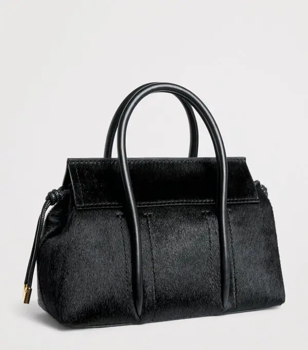 Harrods Small Calf Hair Marcie Shoulder Bag
