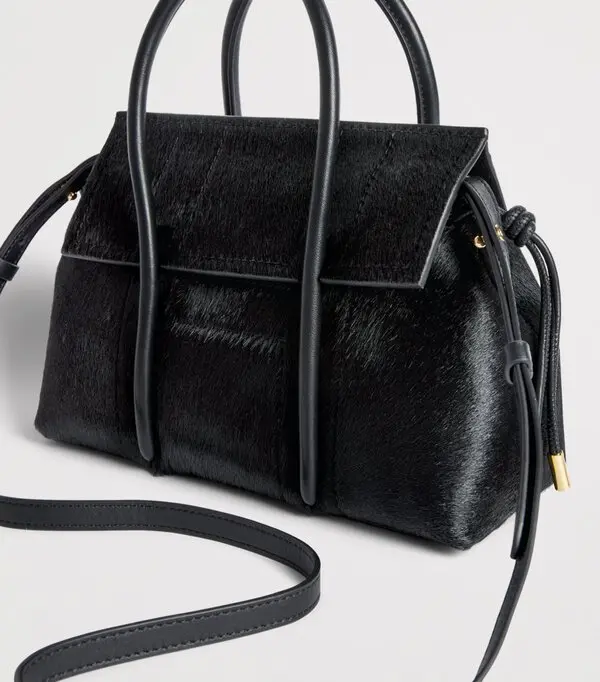 Harrods Small Calf Hair Marcie Shoulder Bag