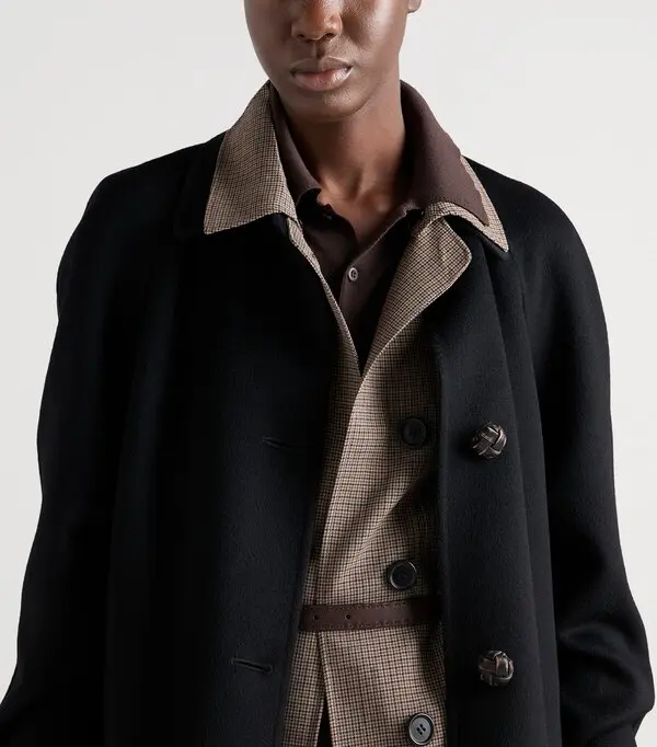 Prada Wool-cashmere Single-breasted Coat - Black