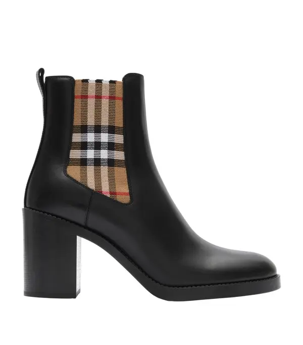 Burberry Leather Hampstead Heeled Boots 70