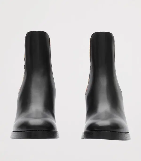 Burberry Leather Hampstead Heeled Boots 70