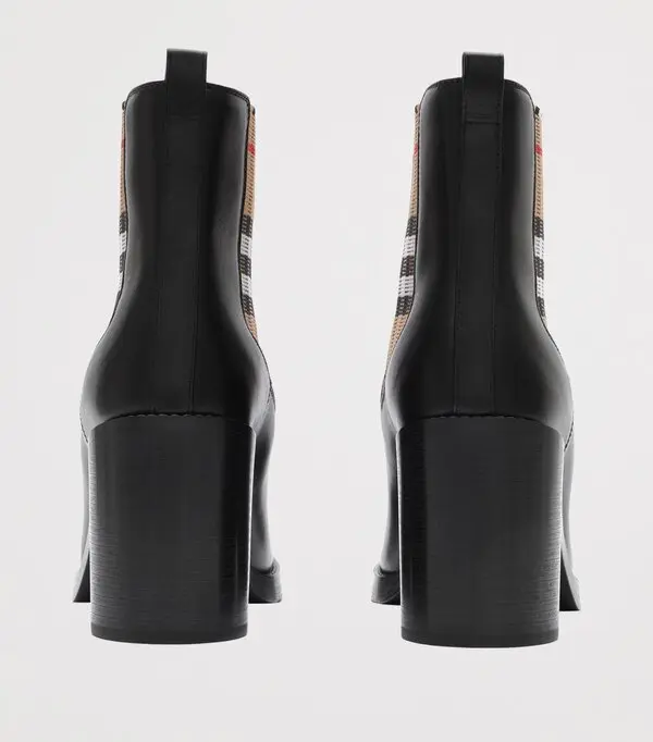 Burberry Leather Hampstead Heeled Boots 70