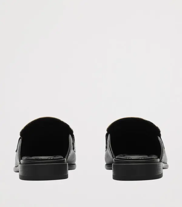 Burberry Leather Check Opal Mules