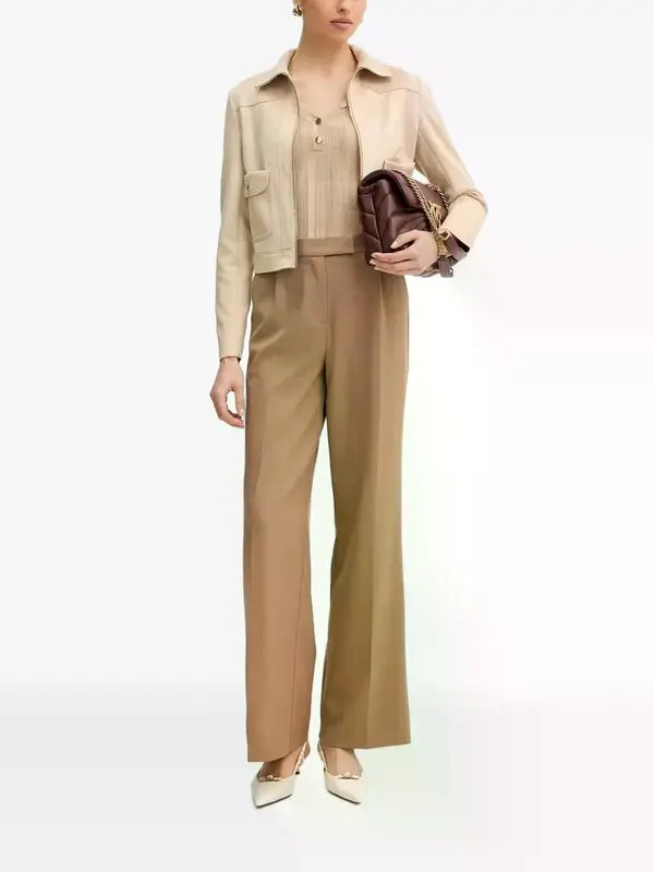 MORGAN Pleated Wide-leg Tailored Trousers