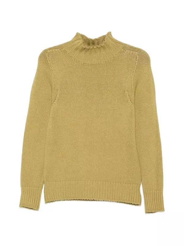 19.61 MILANO Mock-neck Ribbed-trim Sweater