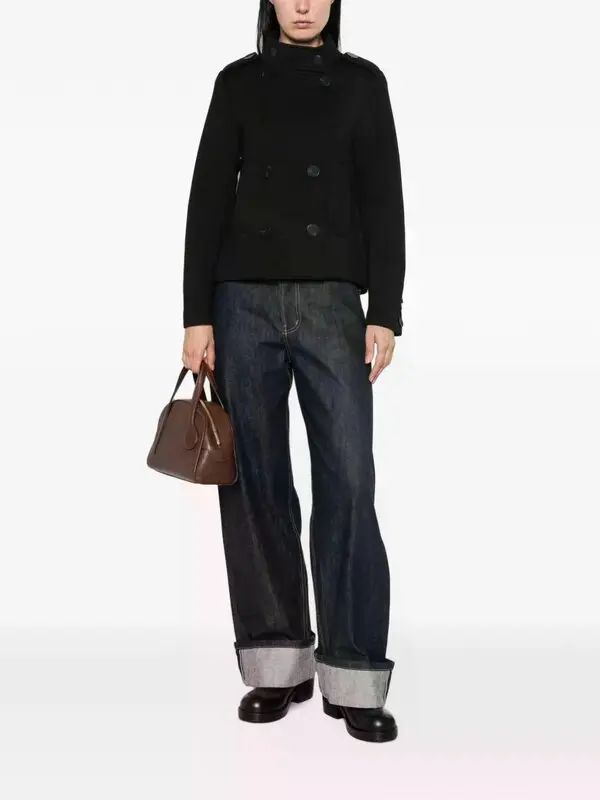 PSOPHIA Double-breasted Epaulette Coat