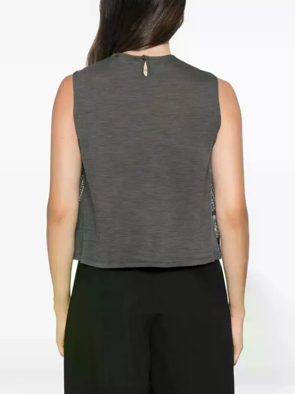 WHYCI Geometric-print Sleeveless Top