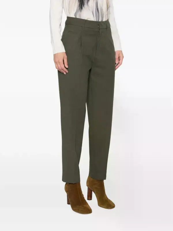 PSOPHIA Pleated Tapered Trousers