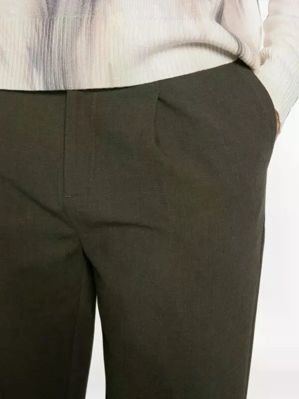 PSOPHIA Pleated Tapered Trousers