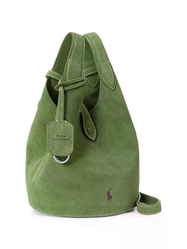 Polo Ralph Lauren Logo-embroidered Suede Tote Bag - Green