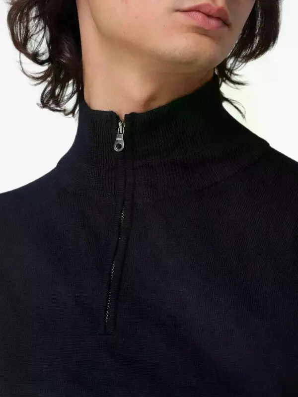 BROOKSFIELD Half-zip Long-sleeve Sweater