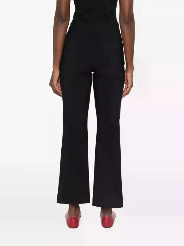 PSOPHIA Pressed-crease Flared Trousers