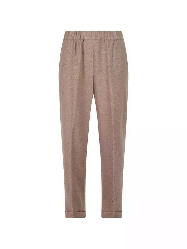 Peserico Elasticated-waistband Turn-up Trousers