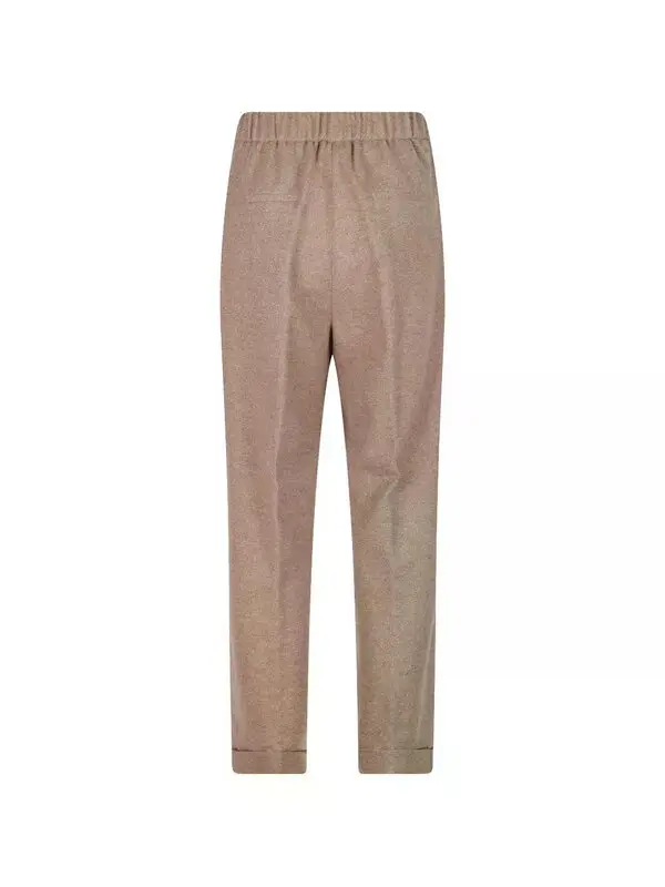 Peserico Elasticated-waistband Turn-up Trousers