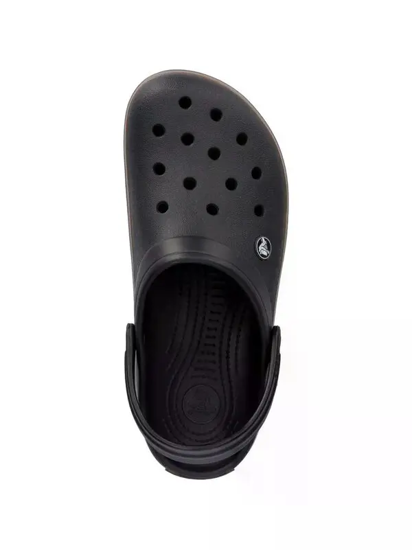 CROCS Crocband Perforated Logo-patch Mules - Black