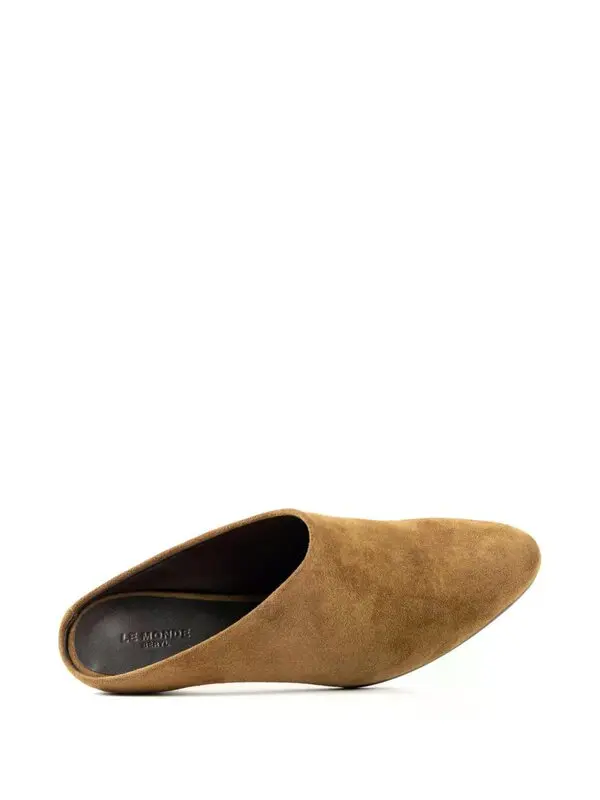 Le Monde Beryl Allegra Suede Almond-toe Mules