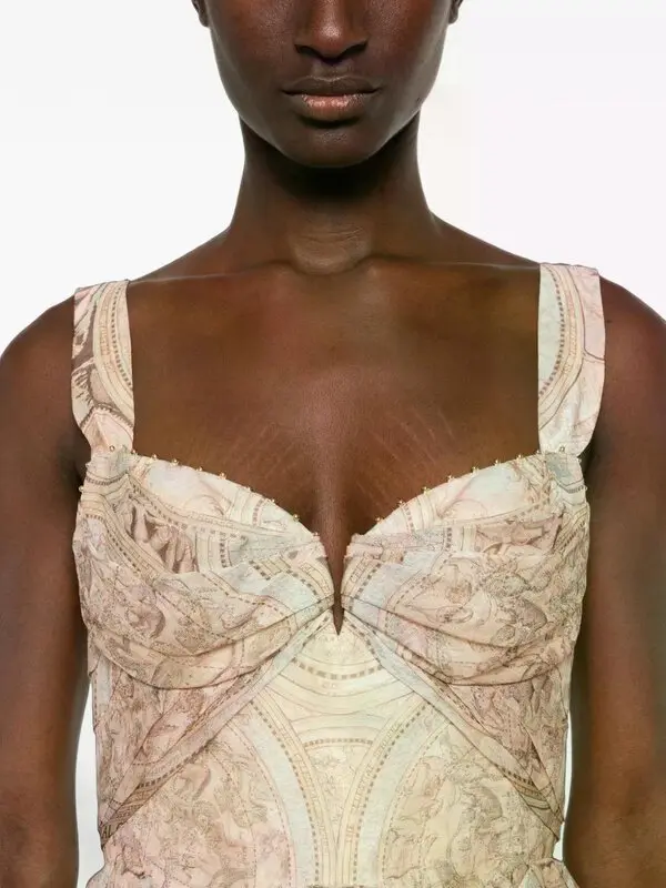 Zimmermann Graphic-print Flared Mini Dress