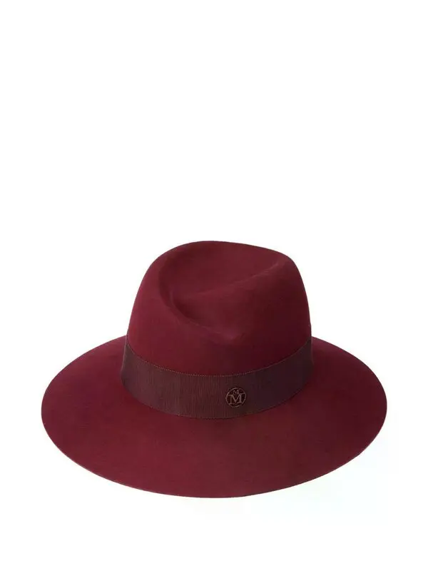 MAISON MICHEL Virginie Wool-felt Ribbon-embellished Hat - Red