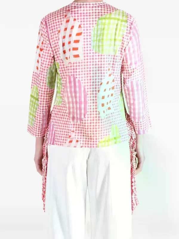 COMME DES GARÇONS TAO Gingham Ruffled Top