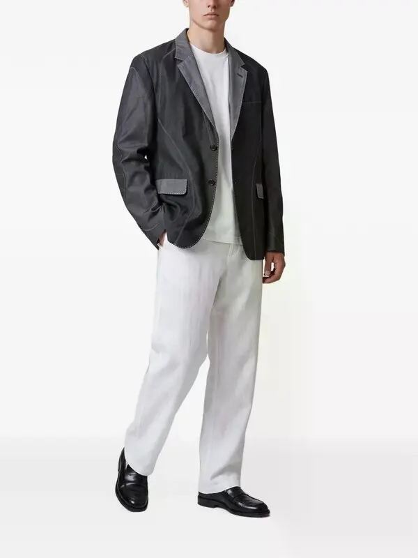Junya Watanabe Contrast-lapel Topstitched Jacket