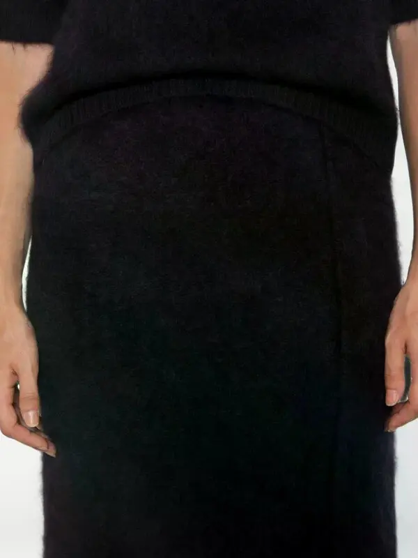 Maje Brushed-knit Midi Skirt