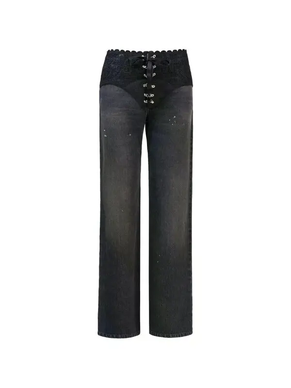 SEEN USERS Lace Craft Wide-leg Jeans