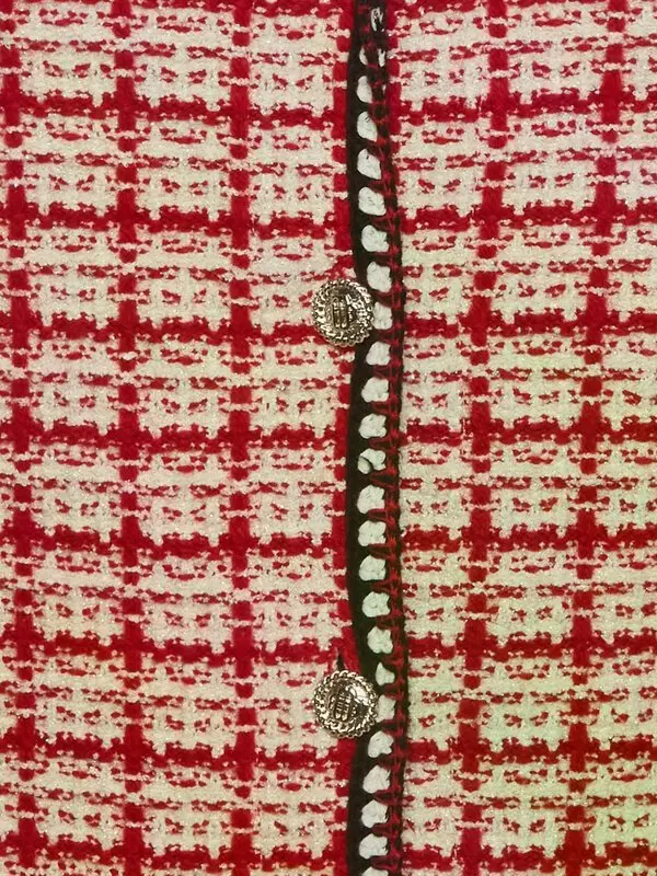 Maje Retalo Checked-pattern Mini Dress