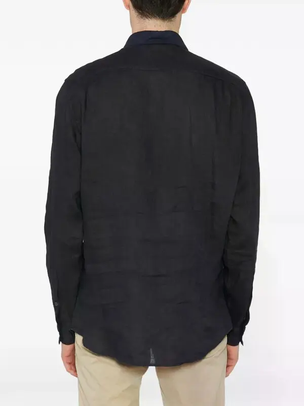 PAOLO PECORA Button-up Linen Shirt