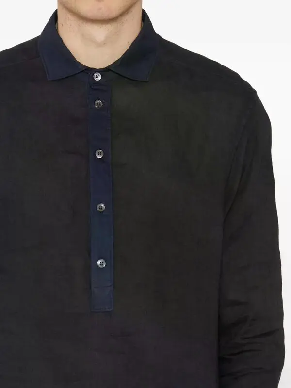 PAOLO PECORA Button-up Linen Shirt