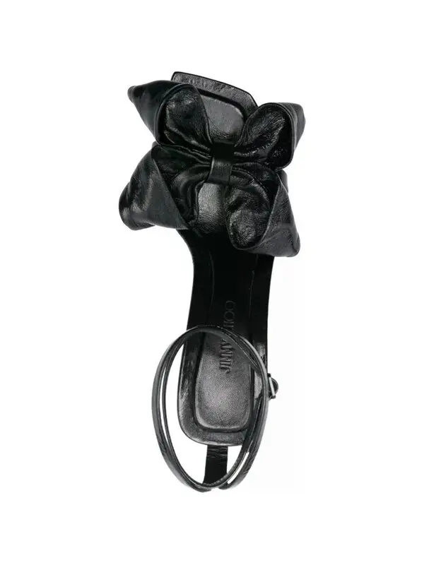 JIMMY CHOO Staz Bow Ankle-strap Sandals