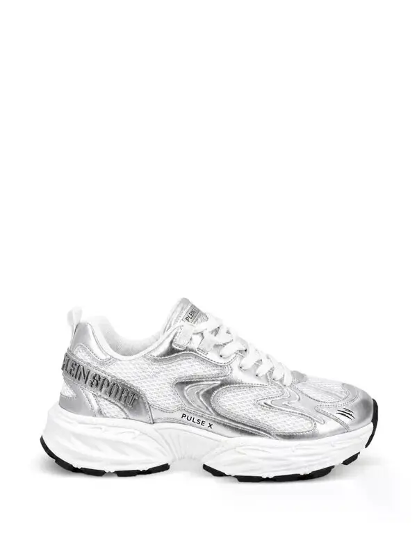 PLEIN SPORT Runner Pulse X Metallic Sneakers - Silver