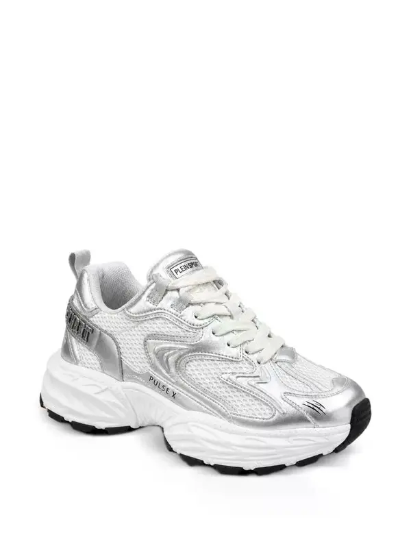 PLEIN SPORT Runner Pulse X Metallic Sneakers - Silver