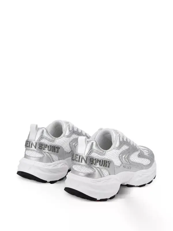 PLEIN SPORT Runner Pulse X Metallic Sneakers - Silver