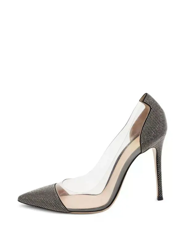 GIANVITO ROSSI Plexi Crystal-embellished Heeled Pumps