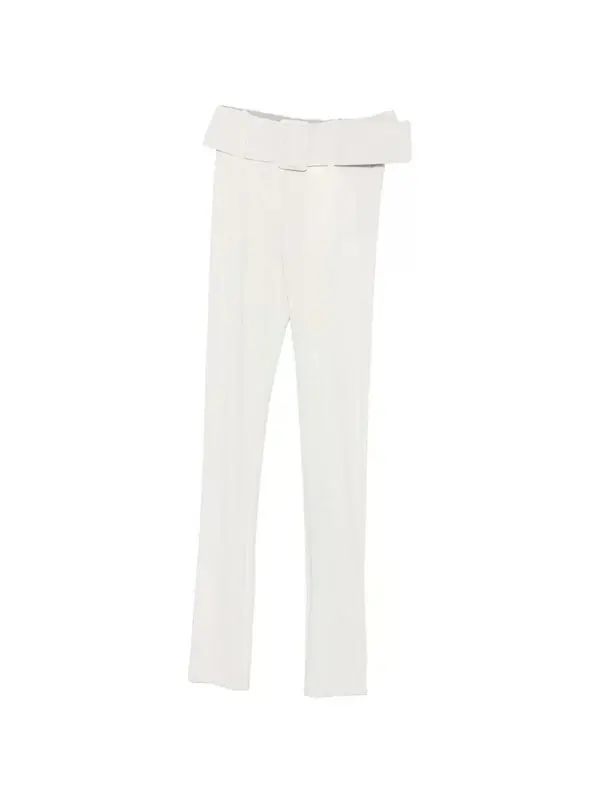 Patrizia Pepe Belted Slim-fit Trousers - Grey