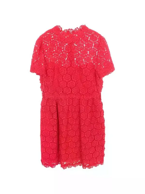 Valentino Garavani 2000s Floral Lace Midi Dress