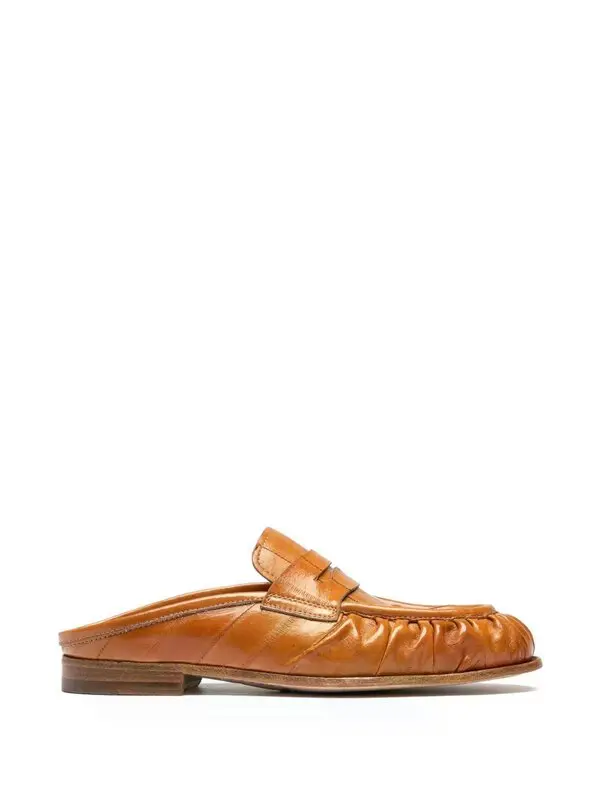 Officine Creative Solitude 112 Ruched Penny-slot Mules